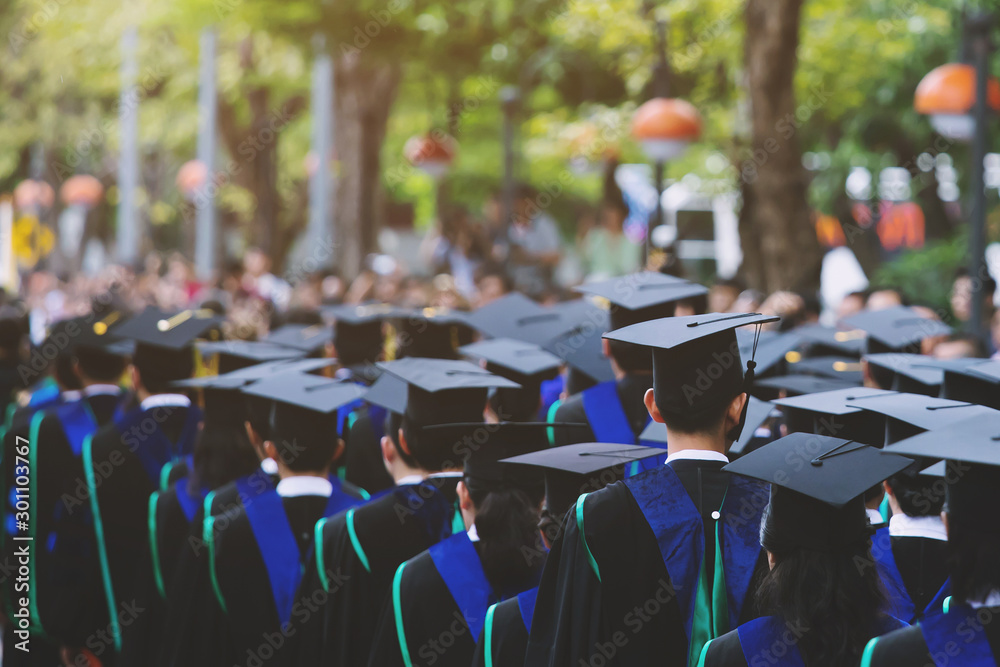 Group of Graduates during commencement. Concept education ...