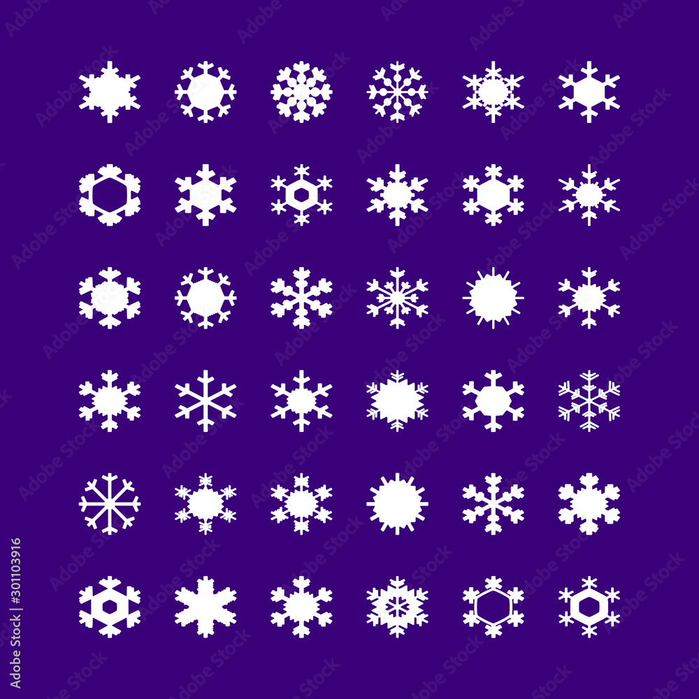 Snowflakes set2 Stock Vector | Adobe Stock
