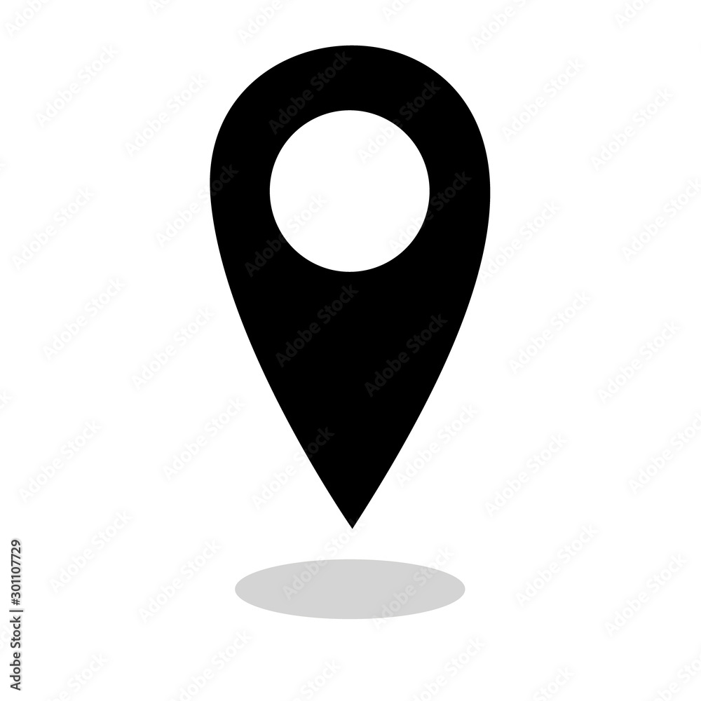 Pinpoint isolated icon. Pin point sign. Pin lokator icon illustration ...