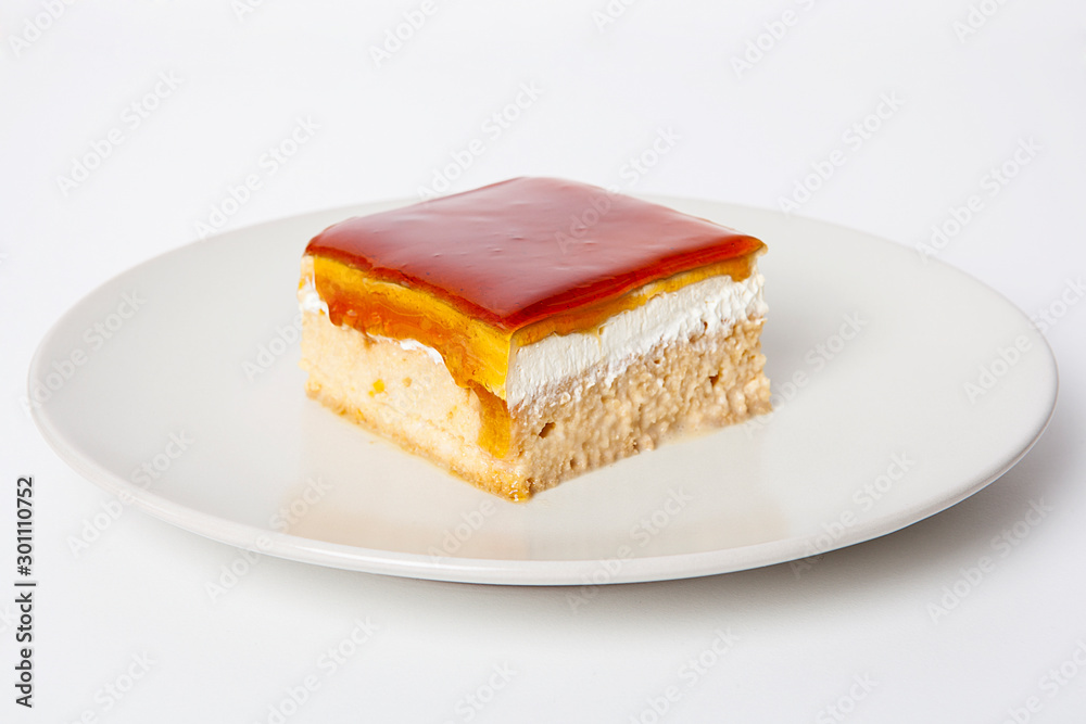 Turkish Traditional Caramel Trilece Dairy Dessert Cake Stock Photo ...