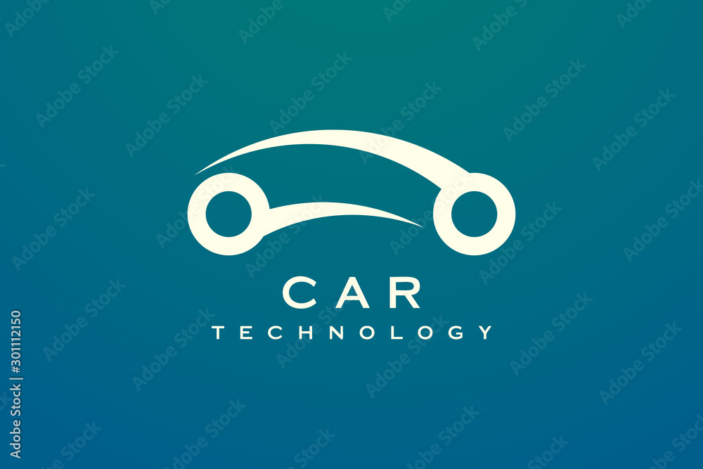 Minimalist and elegant car design in gold. Car vector design with style ...