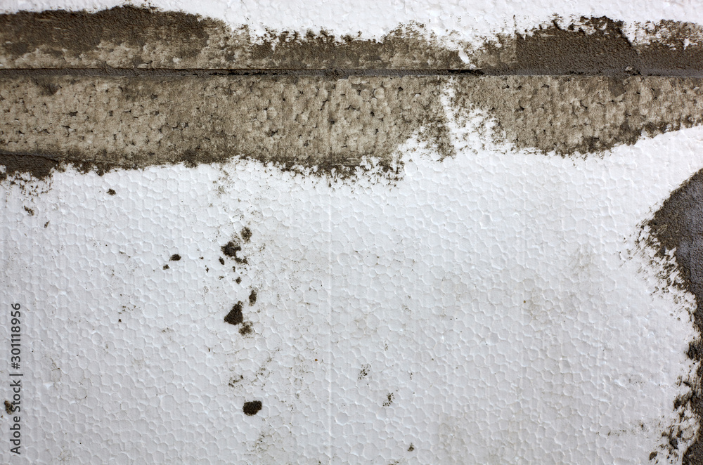 Texture of a insulated wall plastered styrofoam insulation which can be ...