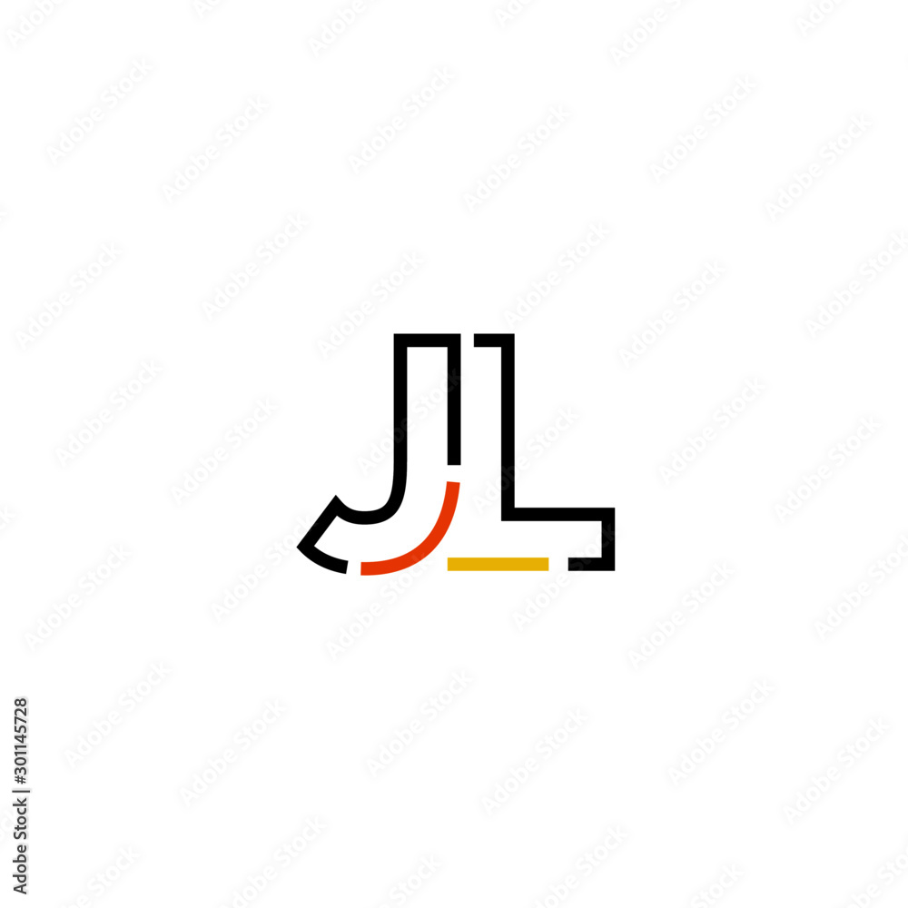 Letter JL logo icon design template elements Stock Vector | Adobe Stock