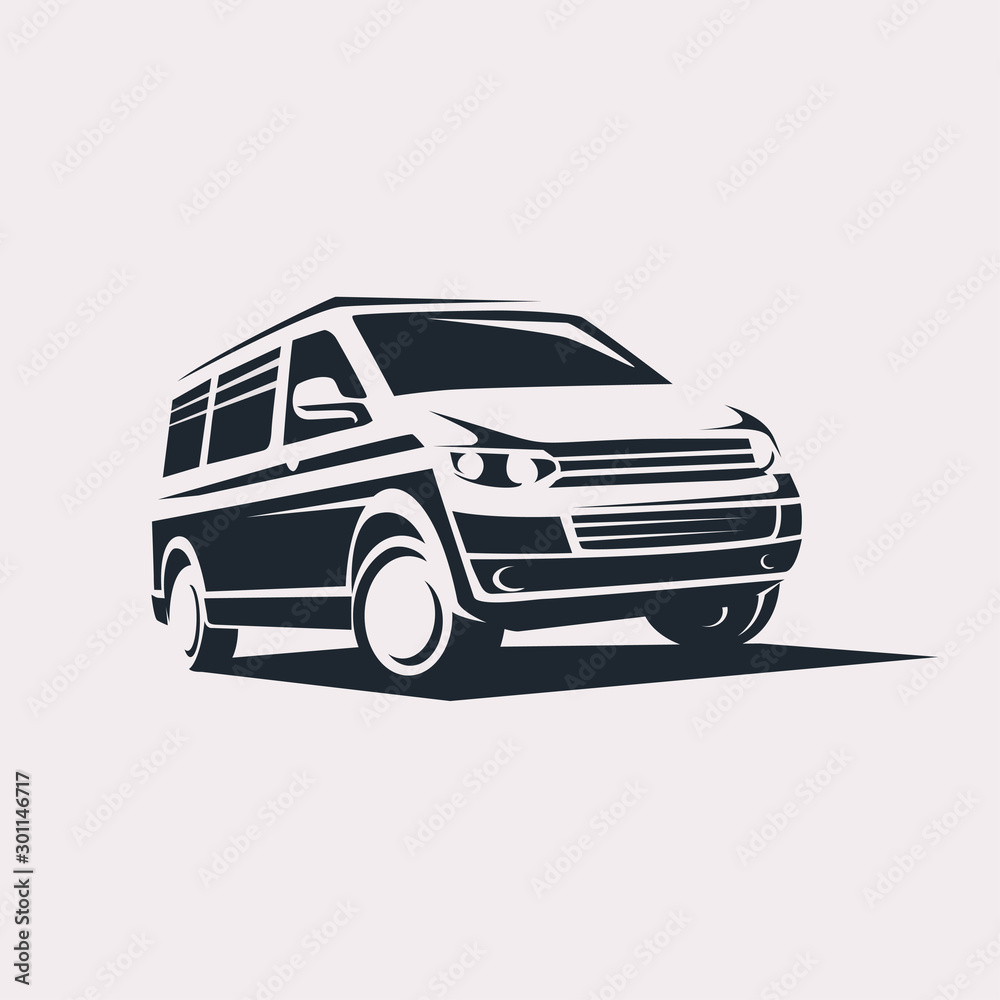 Photo mini van symbol logo template, delivery and logistic services ...