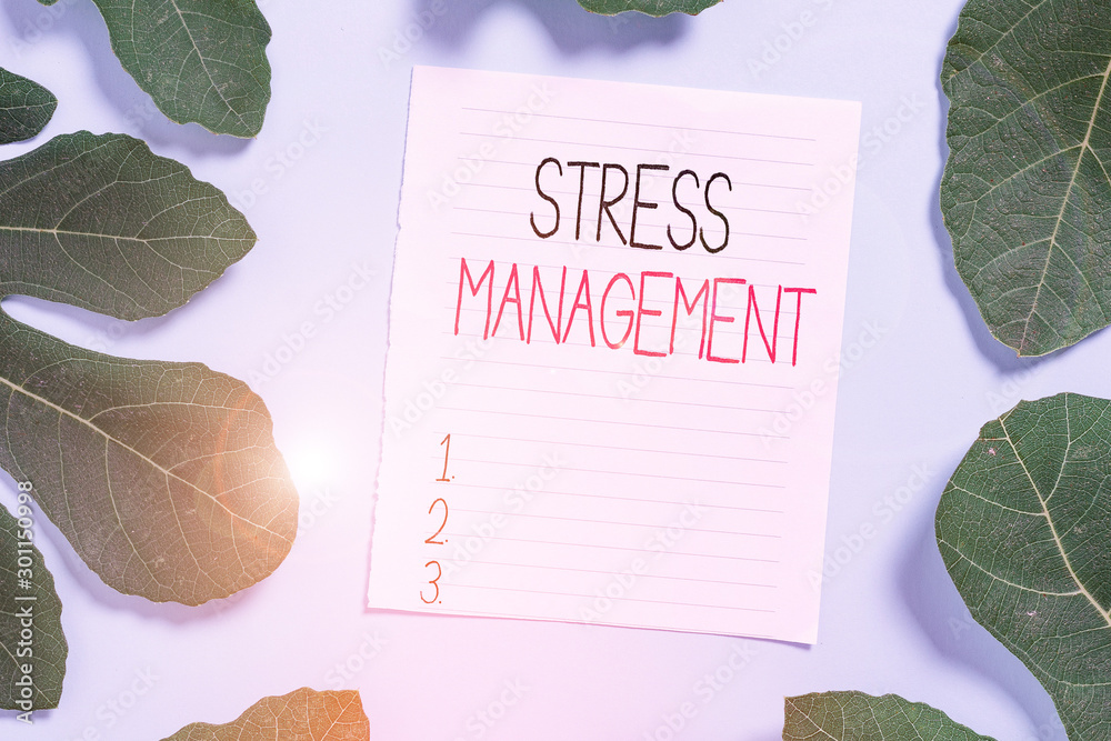 Conceptual hand writing showing Stress Management. Concept meaning ...