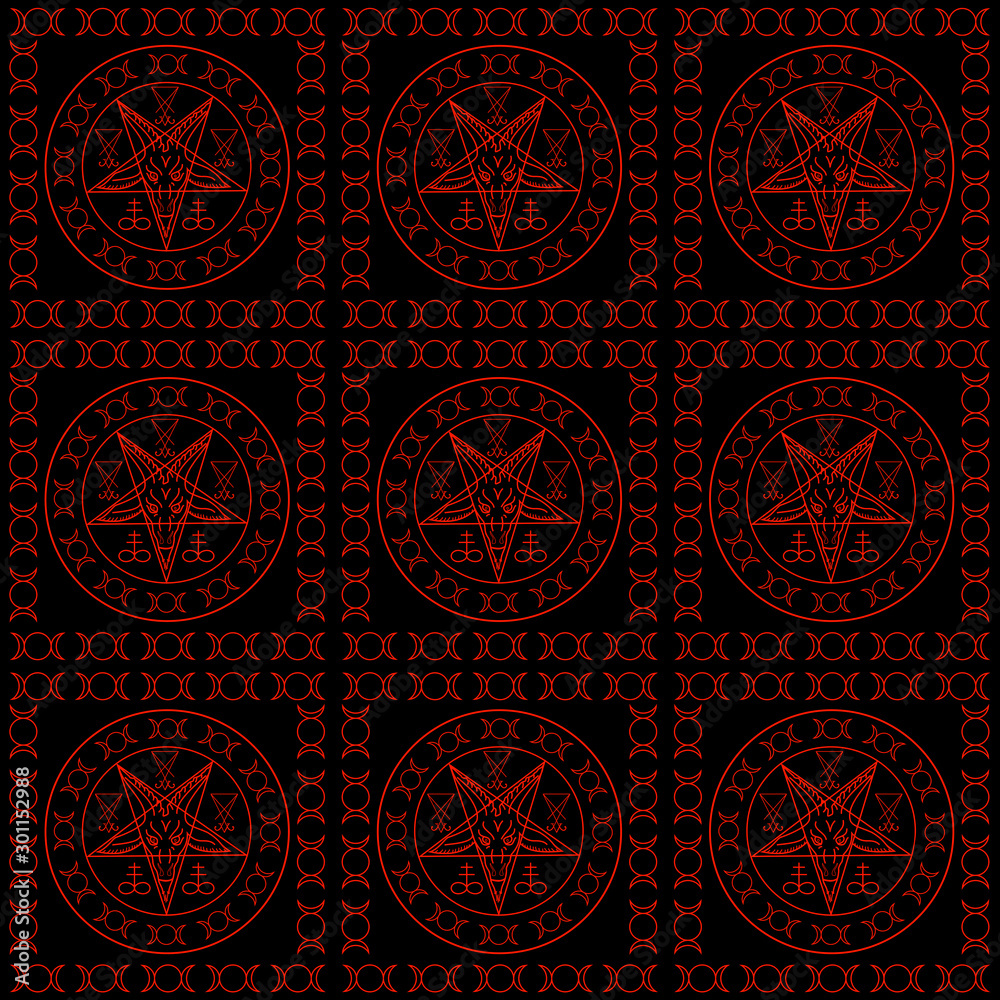 Wiccan symbols- Cross of Sulfur, Triple Goddess, Sigil of Baphomet and ...