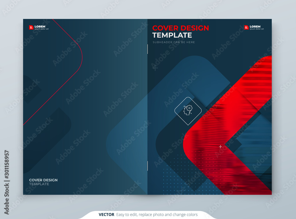 Red Brochure Design. A4 Cover Template for Brochure, Report, Catalog ...