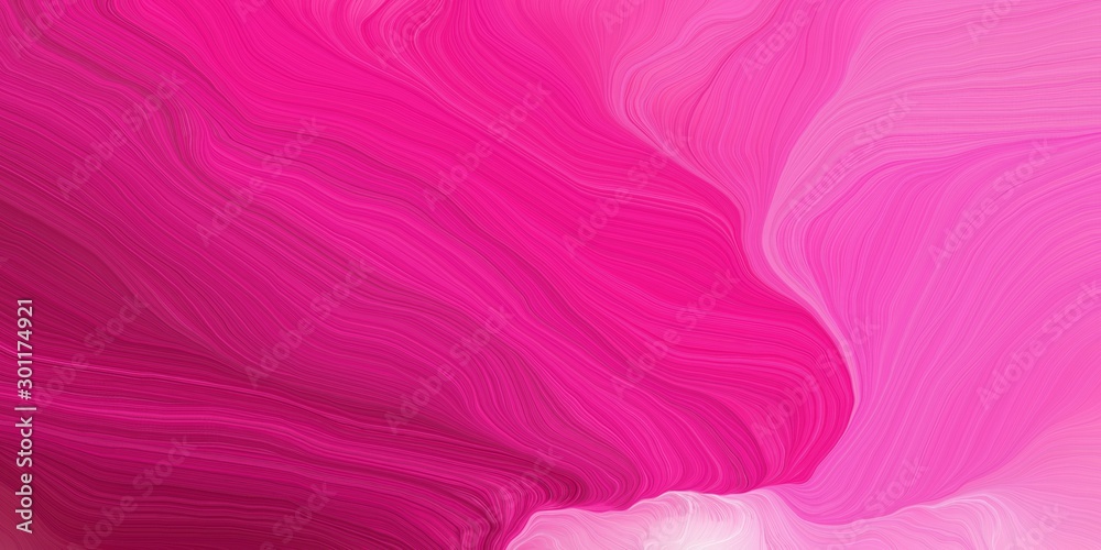curved motion speed lines background or backdrop with deep pink, medium ...