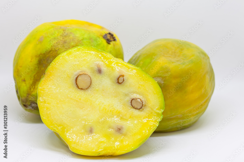 Fruit of the Eugenia stipitata called Araza and typical from the Amazon ...