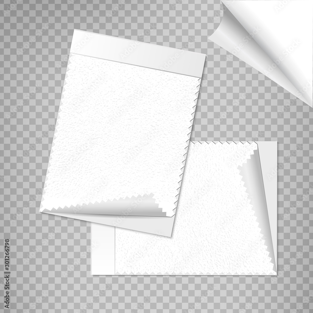 Two Fashion Samples swatches. Vector Realistic Mockup with Blank Copy ...