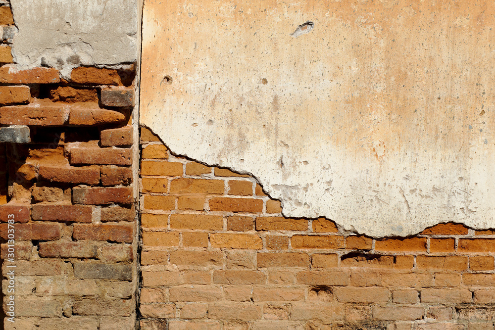 100 years old ancient red brick wall Stock Photo | Adobe Stock