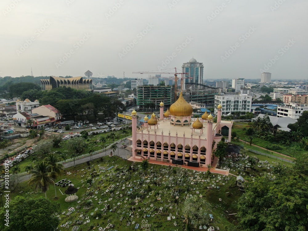 Kuching, Sarawak / Malaysia - November 8 2019: The buildings, landmarks ...