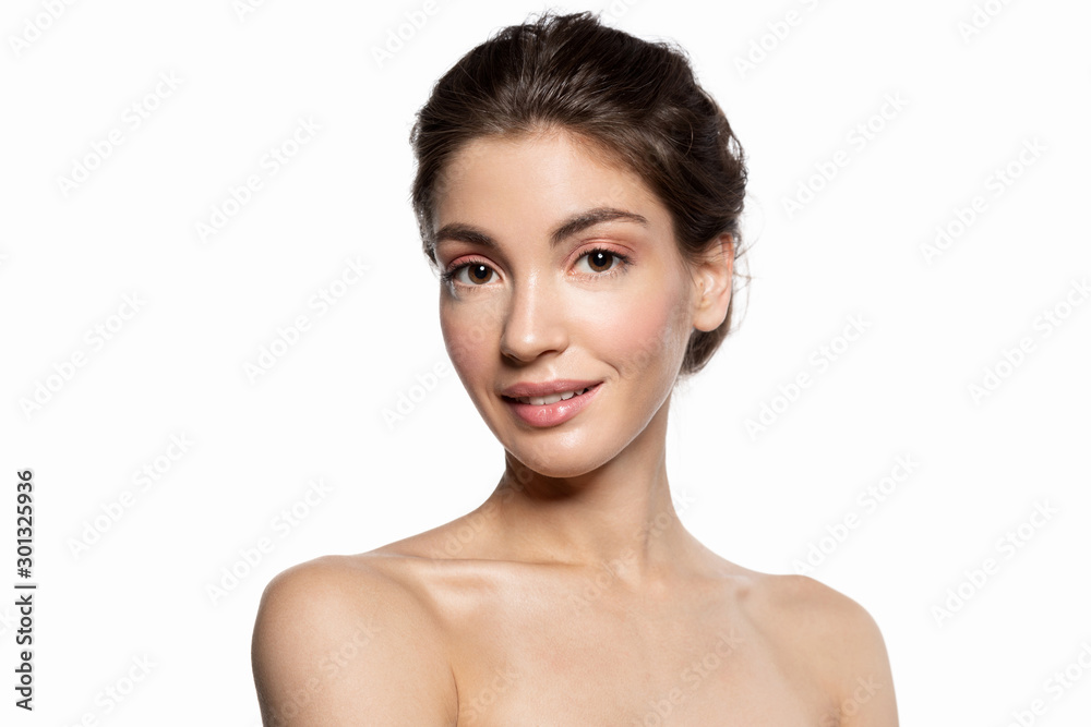 Beautiful Sensual Woman With Perfect Clean Soft Skin Without Makeup