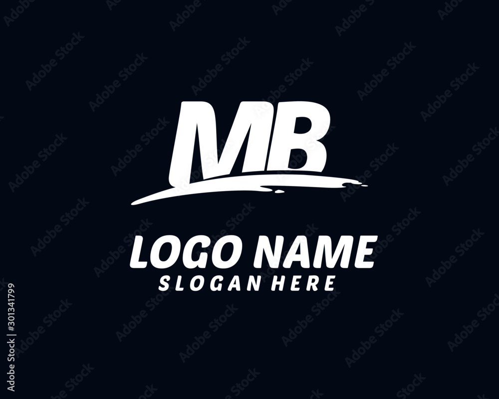 MB Initial with splash logo vector Stock Vector | Adobe Stock