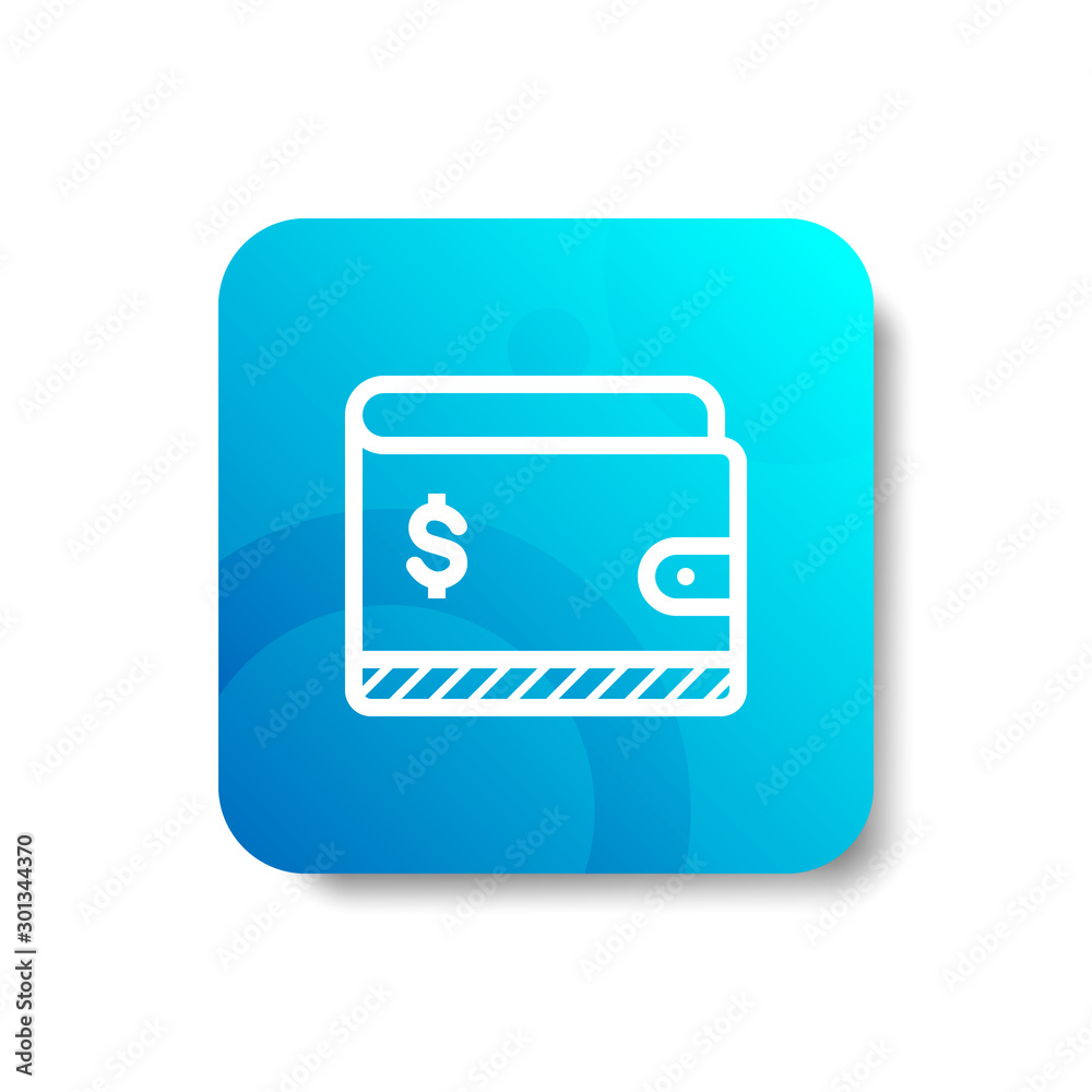Wallet round icon in outline / line style (UNUNITE / UNGROUP LINE) with ...