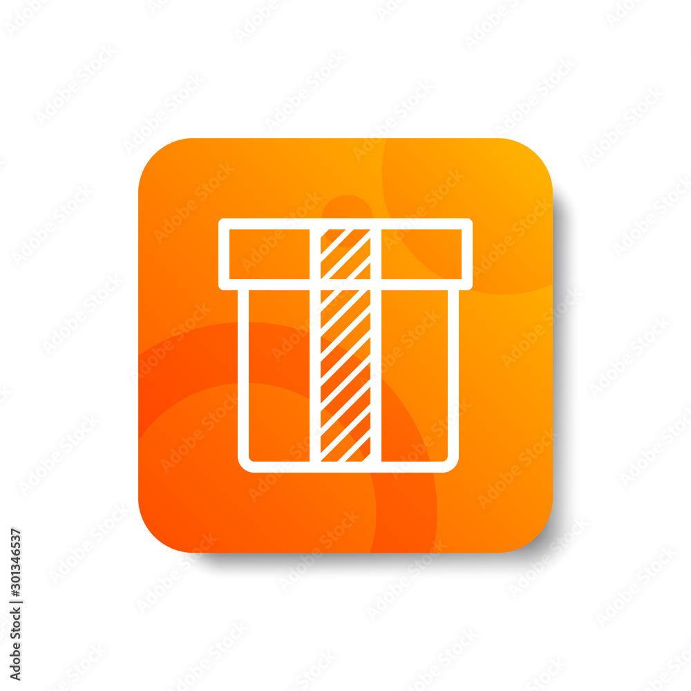 box package delivery round icon in outline / line and stripes style ...