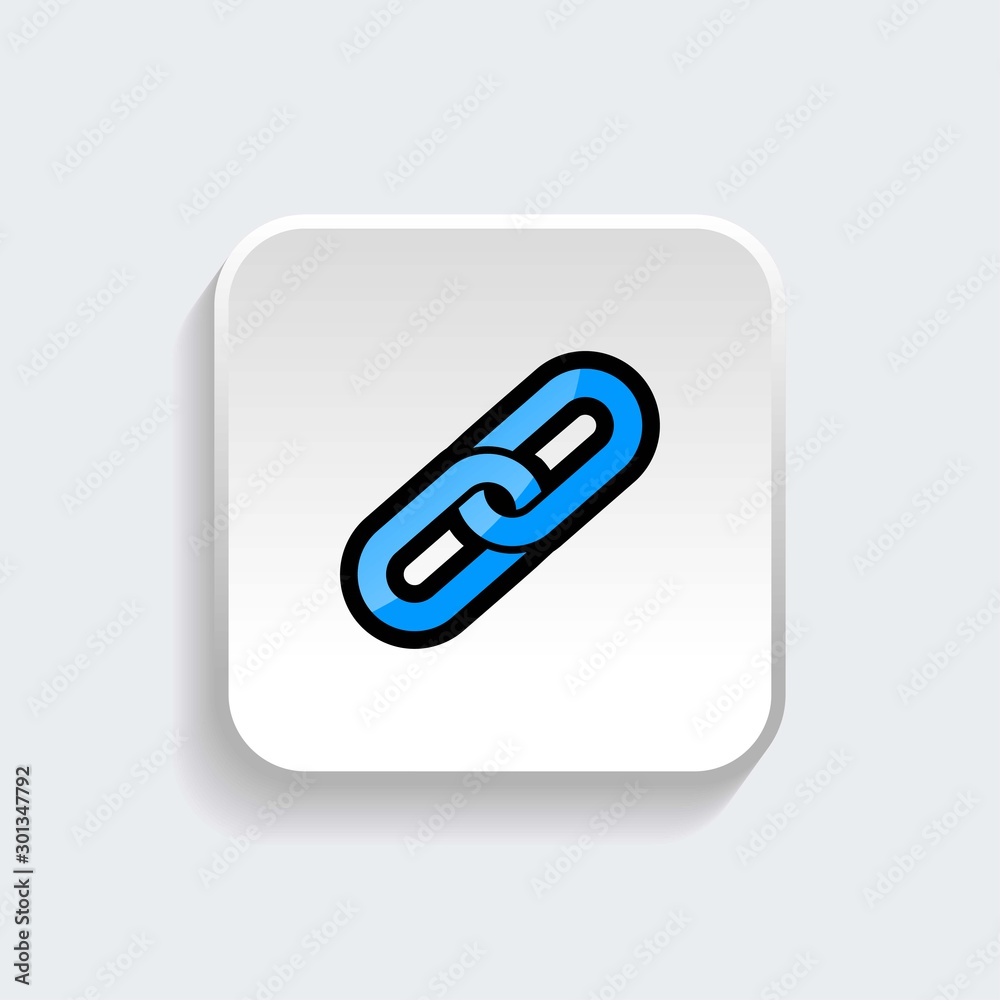 Hyperlink icon symbol with modern flat style icon for web site design ...