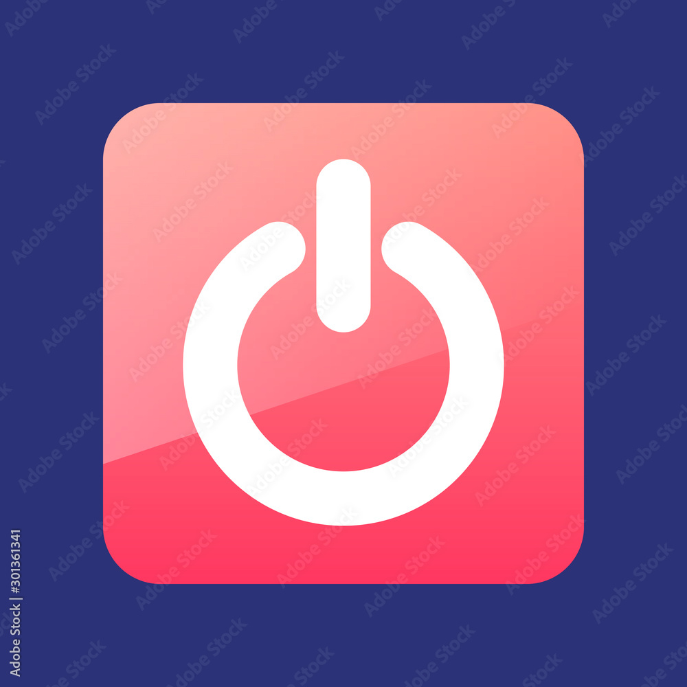 Start icon. Power button sign Stock Vector | Adobe Stock