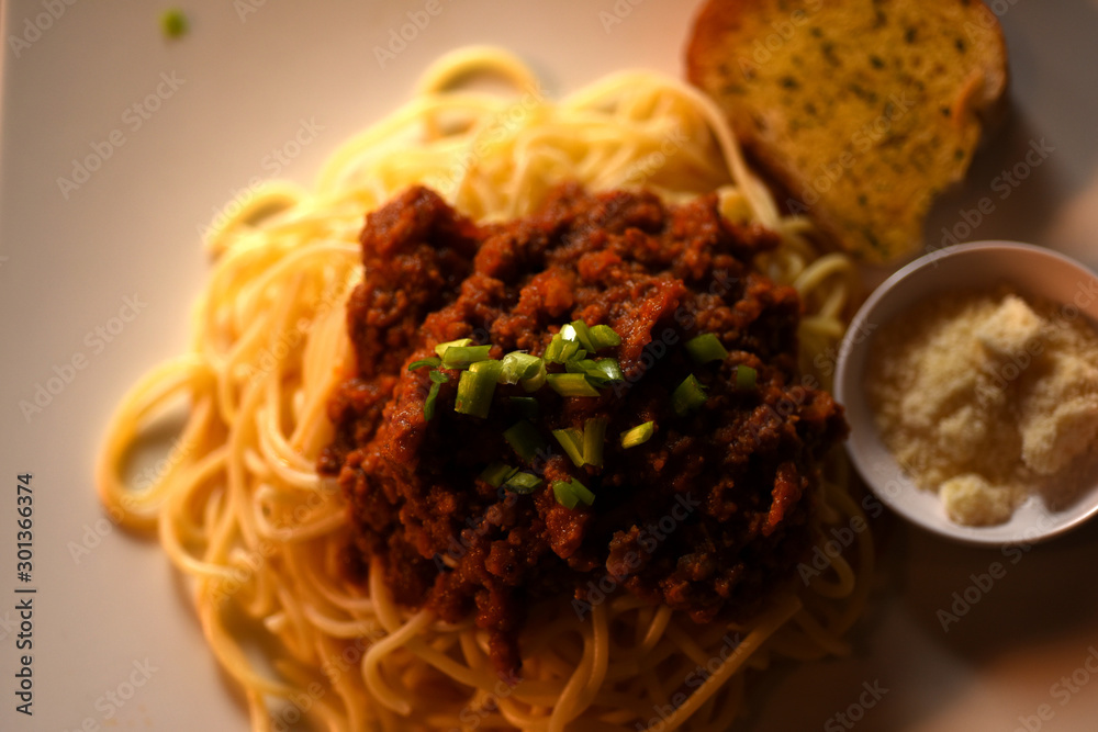 Spaghetti with tomato sauce Stock Photo | Adobe Stock