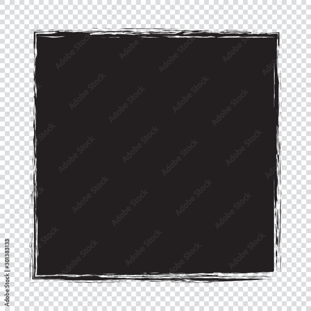 black abstract frame on transparent background Stock Vector | Adobe Stock