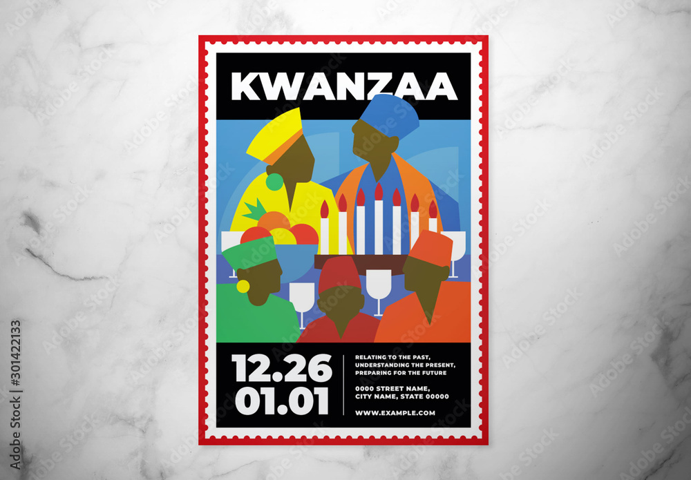 Kwanzaa Event Flyer Layout Stock Template | Adobe Stock