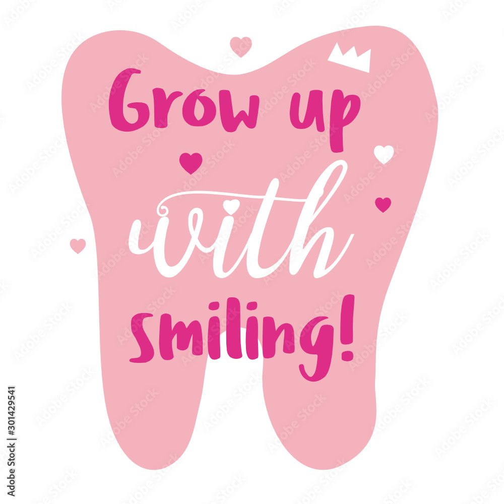 Dental care motivational quote poster. Dentist Day greeting card ...