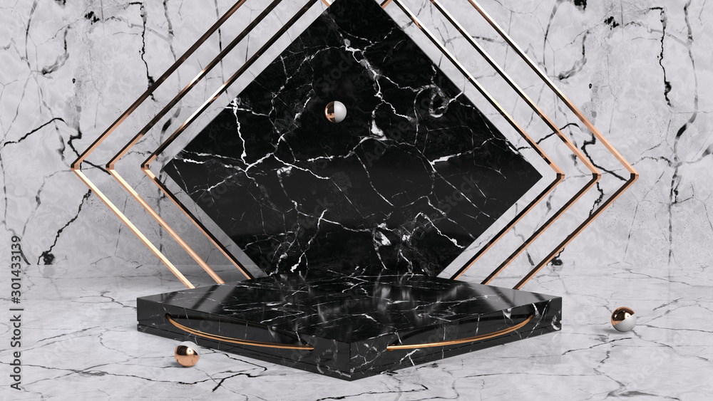 Geometric Marble product display background, stone textured podium ...