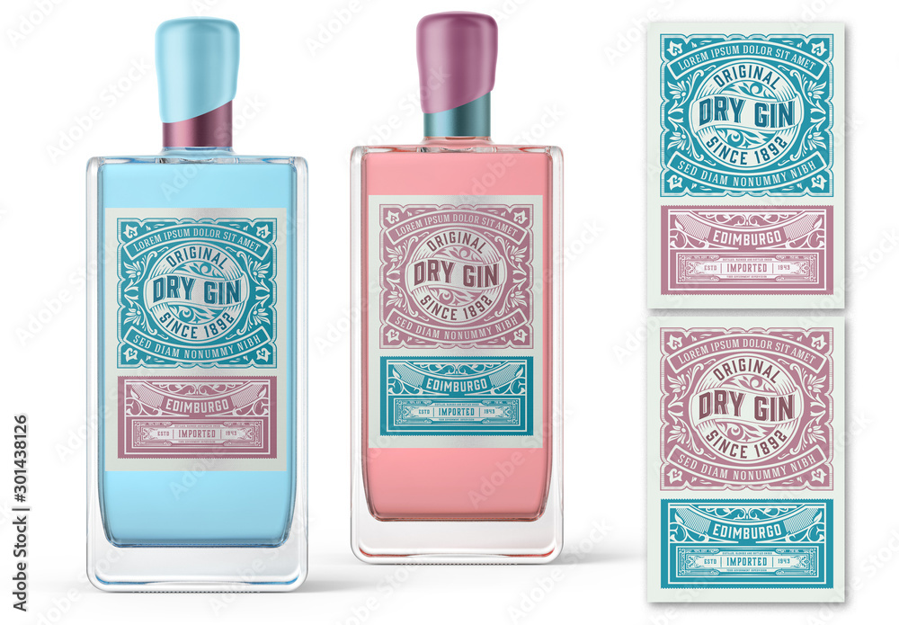 Vintage Liquor Label Packaging Layout Stock Template | Adobe Stock