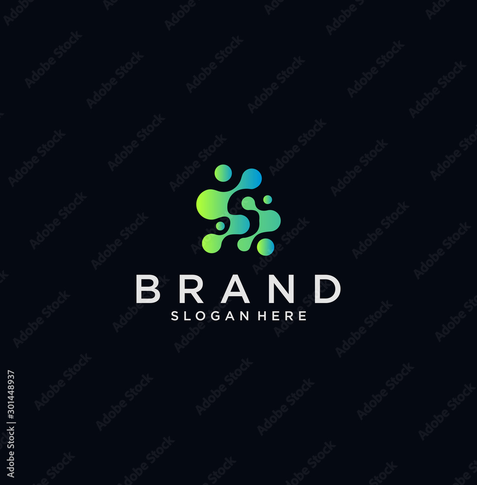 Science Molecule Initial Letter S Logo Design Inspiration Vector ...