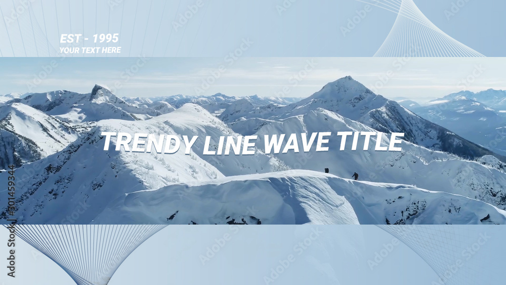 Trendy Line Wave Title Stock Template | Adobe Stock