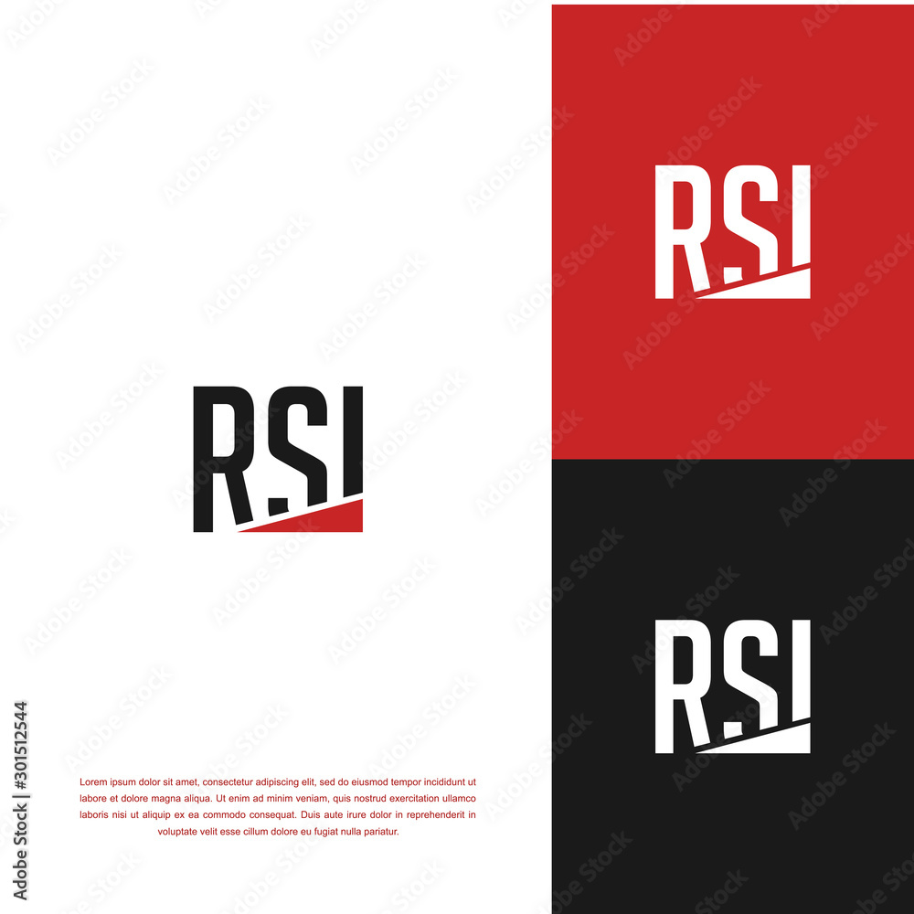 initials RSI logo design vector Stock Vector | Adobe Stock