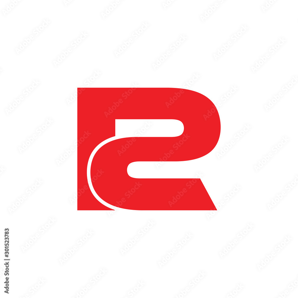 letter r2 simple logo vector Stock Vector | Adobe Stock