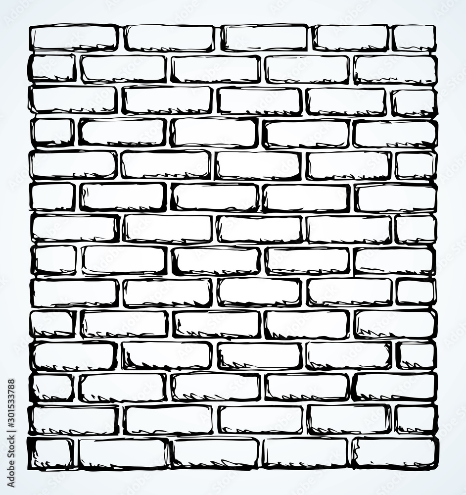 Brick. Vector drawing Stock Vector | Adobe Stock