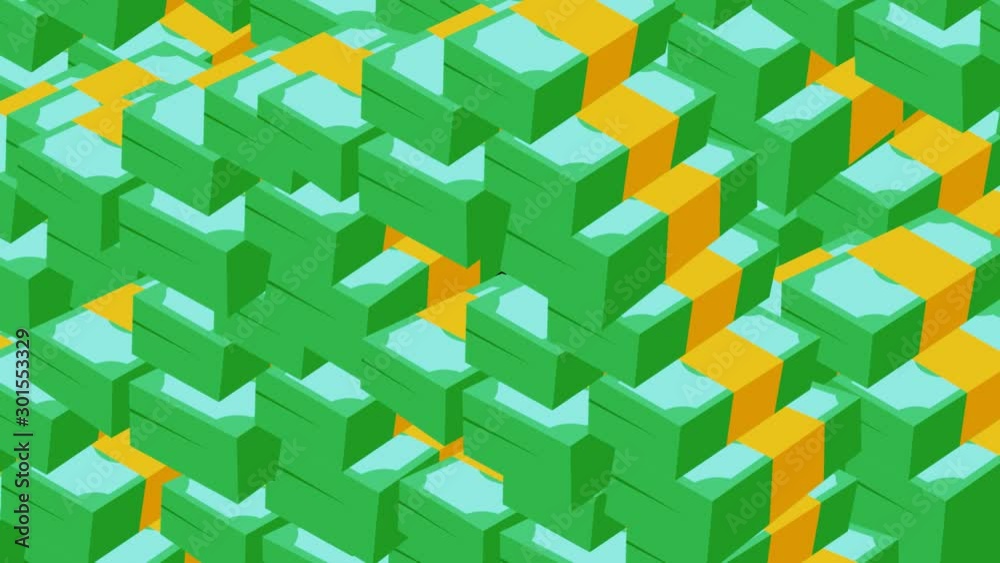 Vidéo Stock bundles money drop transition isolated on transparent ...