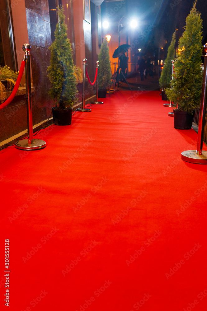 Empty red carpet before opening ceremony Stock Photo | Adobe Stock