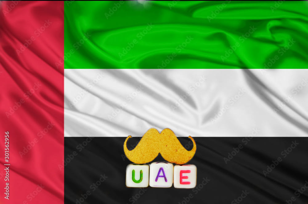 uae real texture flag,uae flag and text written UAE on mustaches ...