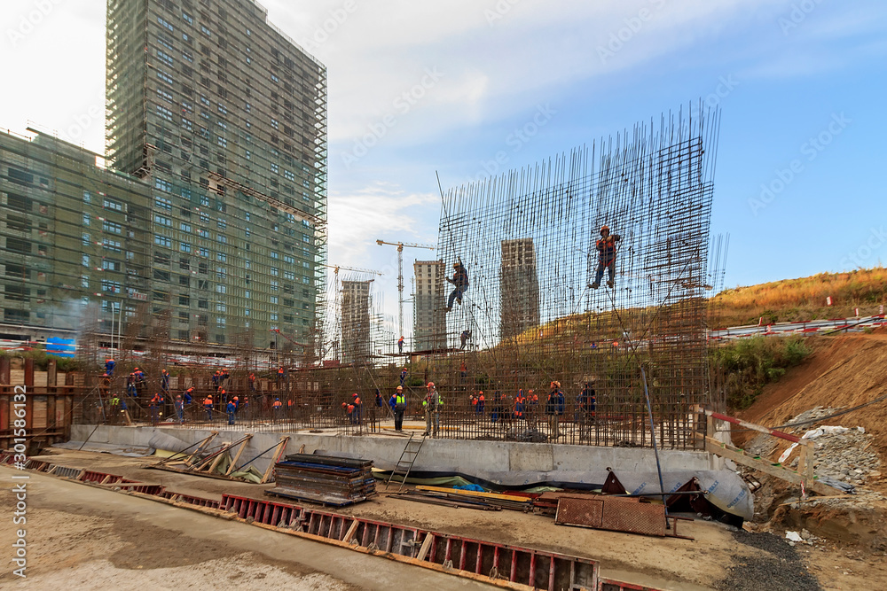 Foto de base plate. pit formation of grillage is completed. Forms ...