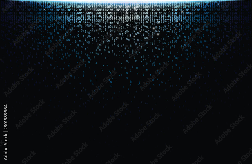 Binary Code Digital Technology Data Sorting From Chaos To System