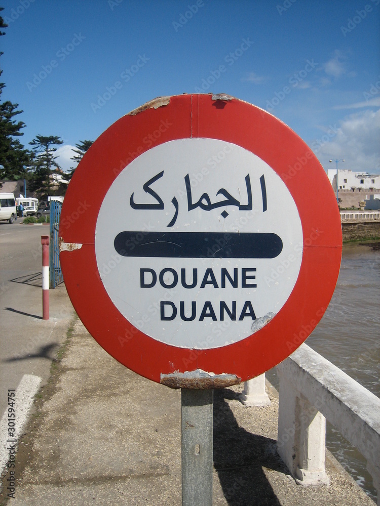 Panneau Douane Stock Photo | Adobe Stock