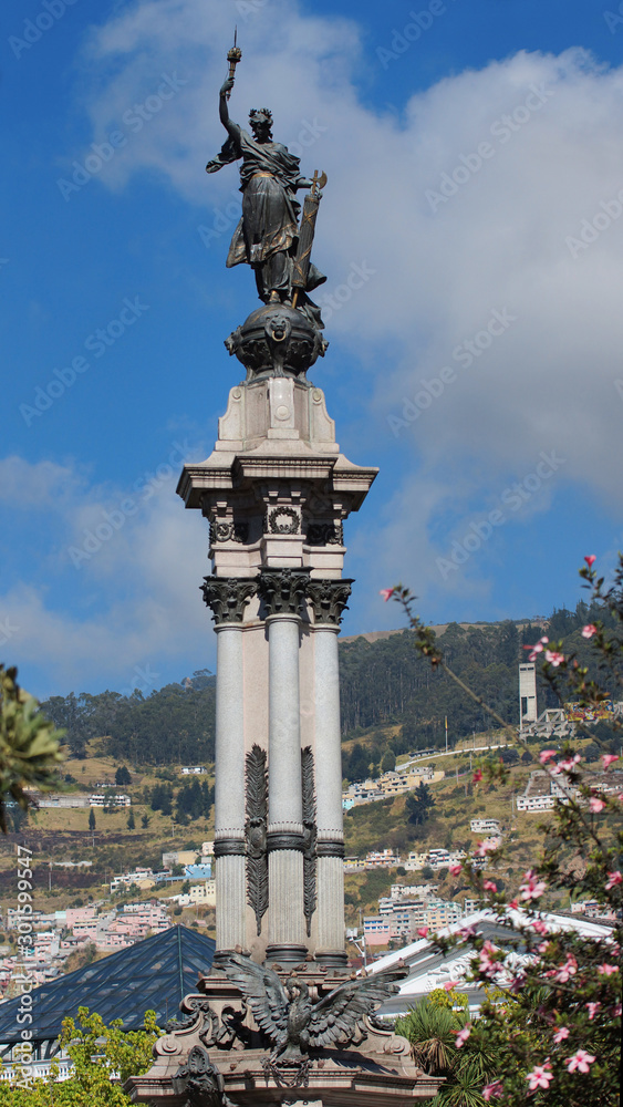 Approach to the bronze sculpture that represents Libertas, the Roman ...