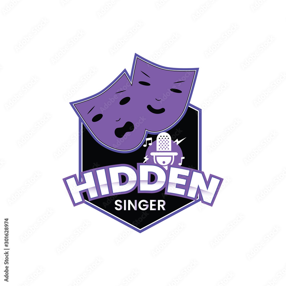 Hidden singer Logo vector template eps for your company, industry ...