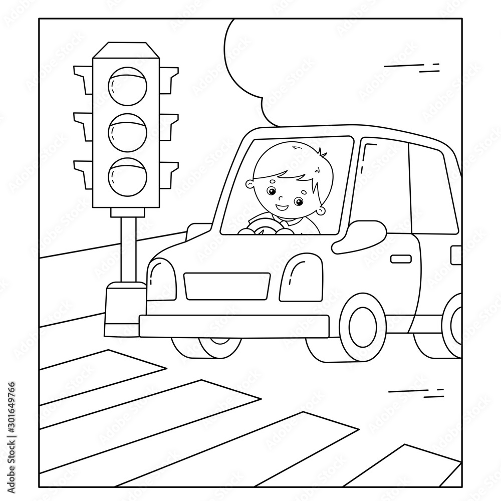 Traffic Light Drawing For Kids