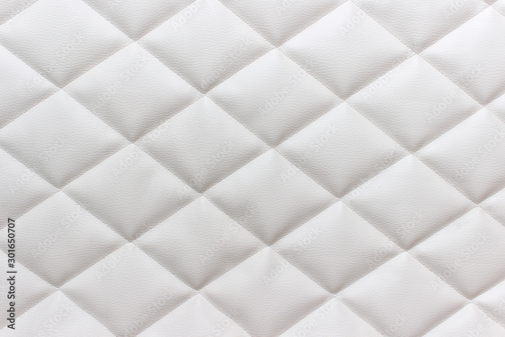 White fabric tufting cloth texture with diagonal stitches. Sewing ...