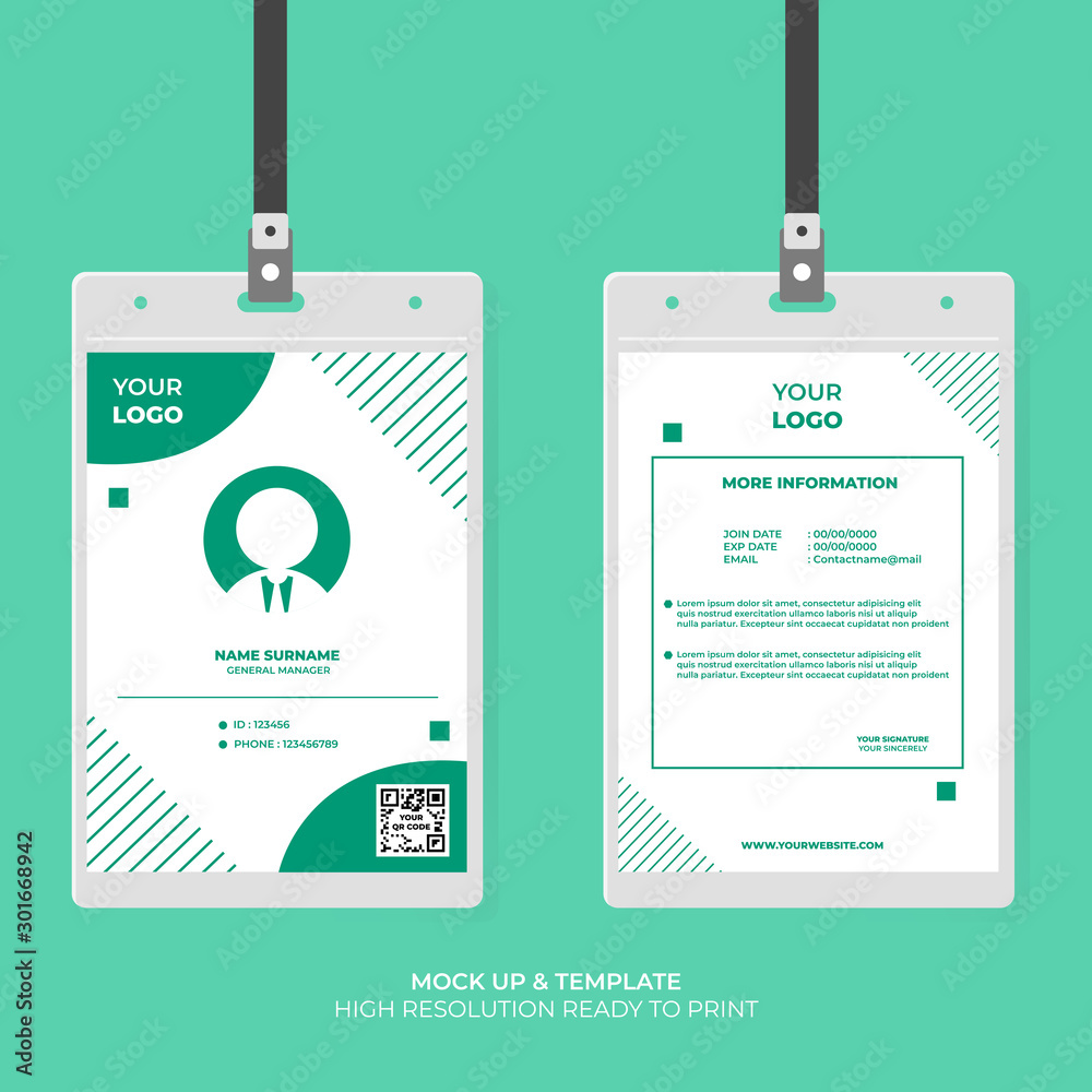 Business ID Card Template Design. Modern and futuristic style. Easy to ...