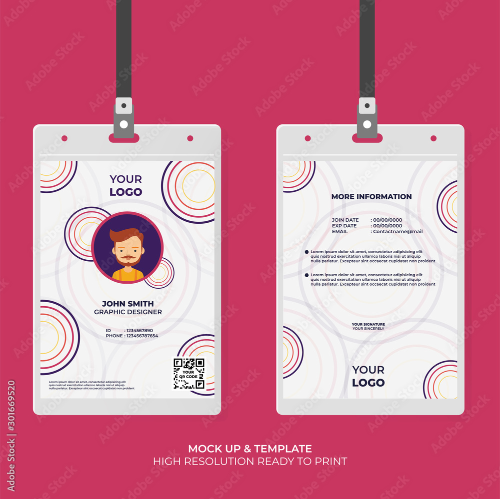 Business ID Card Template Design. Modern and futuristic style. Easy to ...