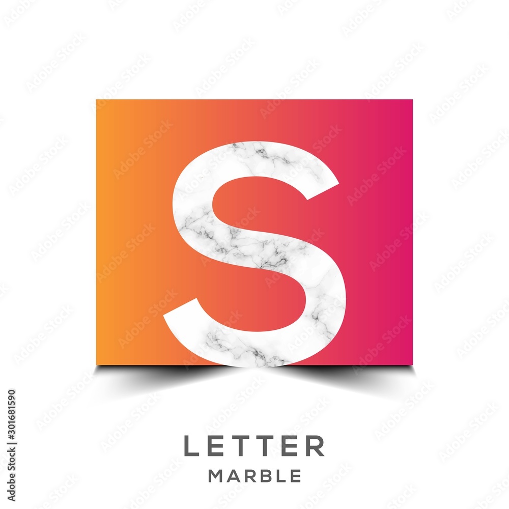 Marble Logo Vector letter S. Marble letter S Stock Vector | Adobe Stock