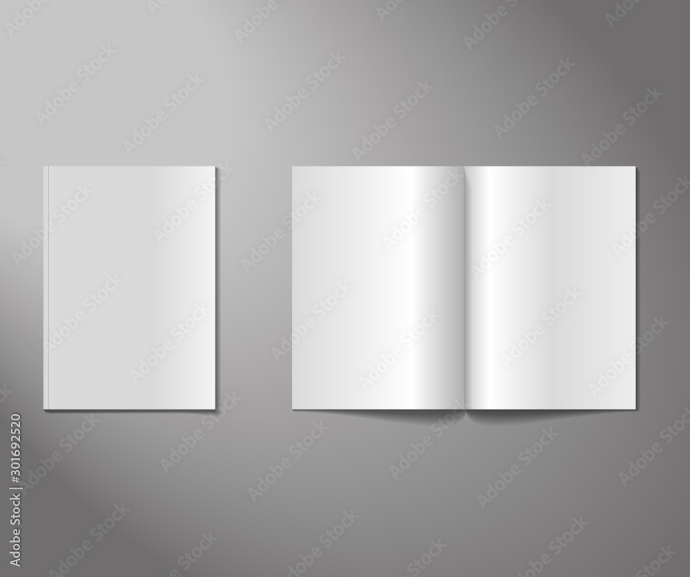 mockup magazine for overlay your own design Stock Vector | Adobe Stock