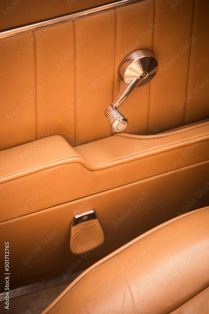 Window crank of vintage car Stock Photo | Adobe Stock