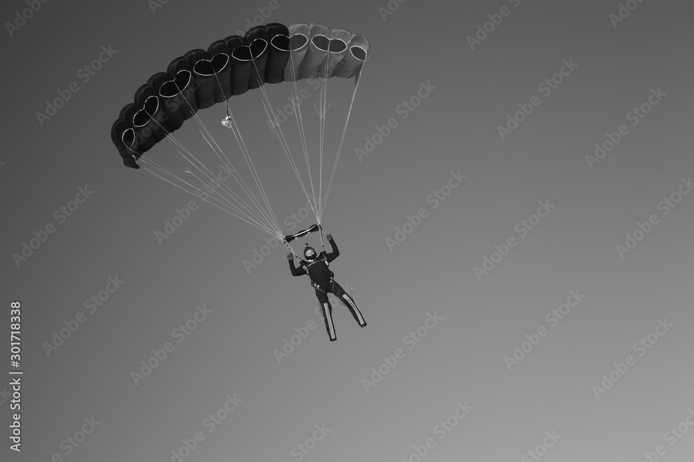 Parachute Black And White