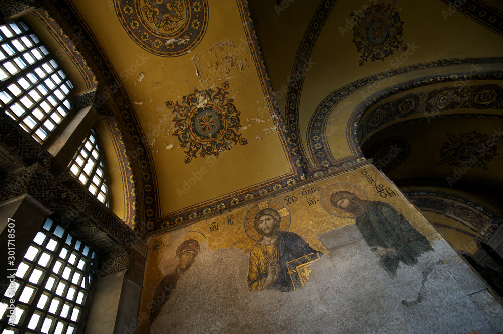 Ancient Christian Byzantine iconography featuring Jesus Christ, Virgin ...